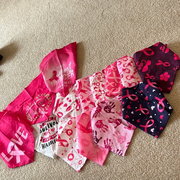 Amazon | Accessories | Nwot 4pc Breast Cancer Headneck Scarves | Poshmark